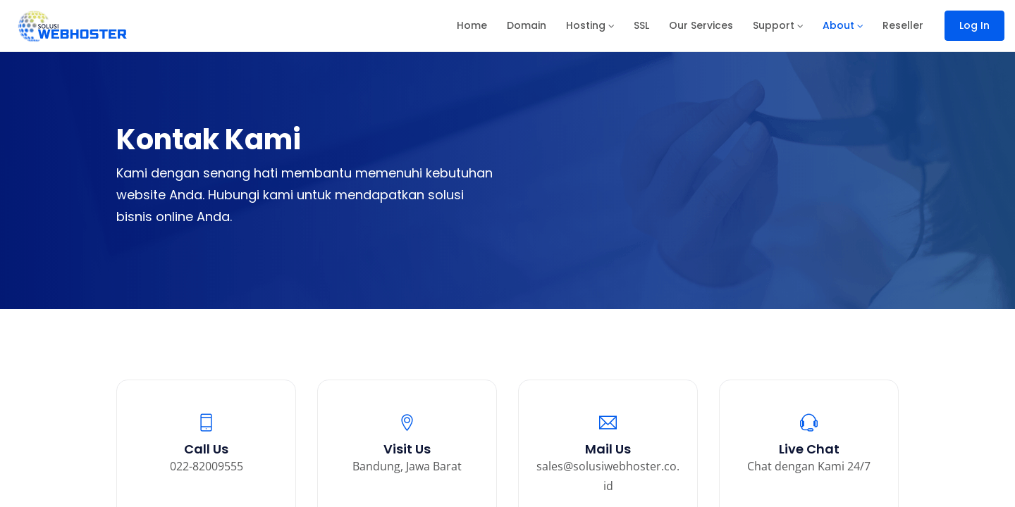 Contact Us | Solusi Webhoster